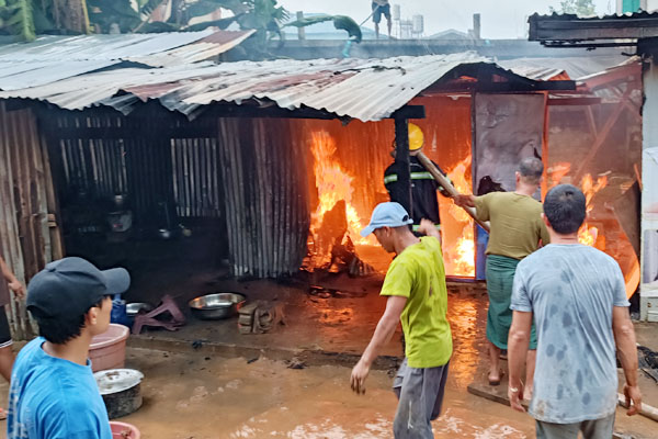 တန့်ယန်းမြို့နယ် အမှတ် ၁ ရပ်ကွက်၌ နေအိမ်တစ်လုံး မီးလောင်မှုဖြစ်ပွား